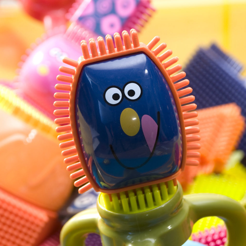 Bristle Block - Spinaroos | 75 Building Blocks | B. toys