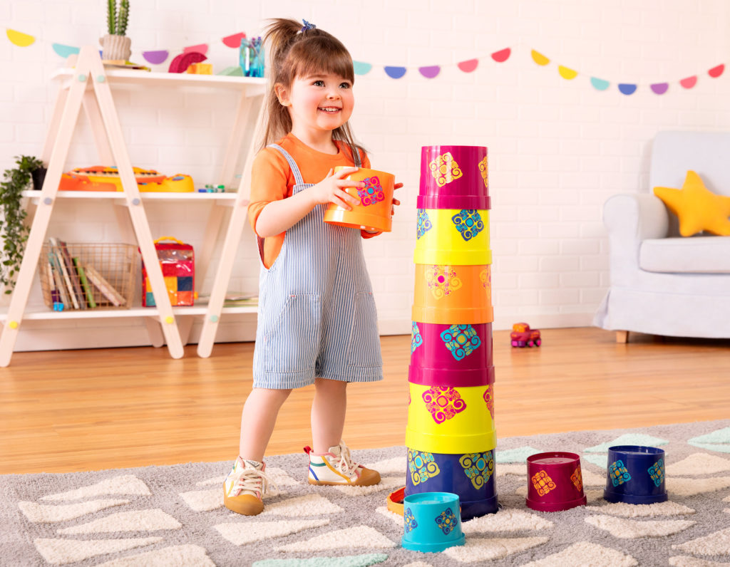 Bazillion Buckets | 10 Stacking Cups | B. toys