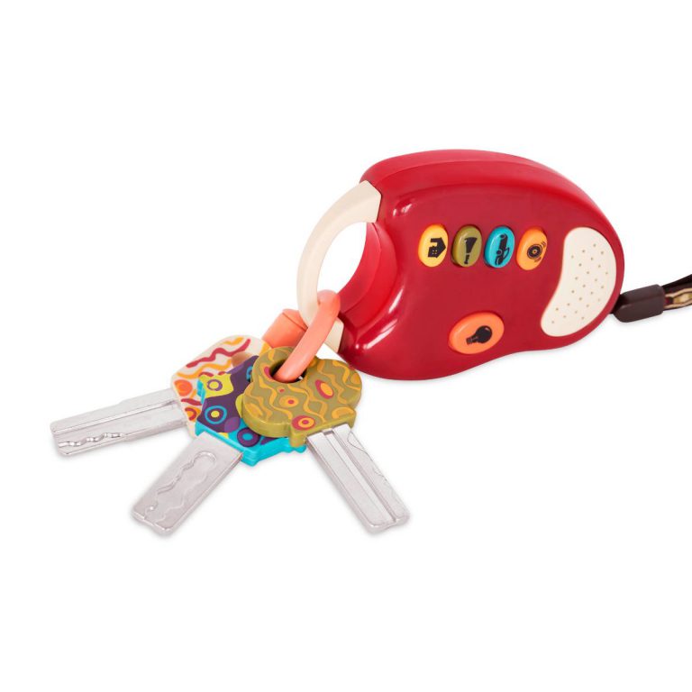 FunKeys - Red | Toy Car Keys with Lights & Sounds | B. toys