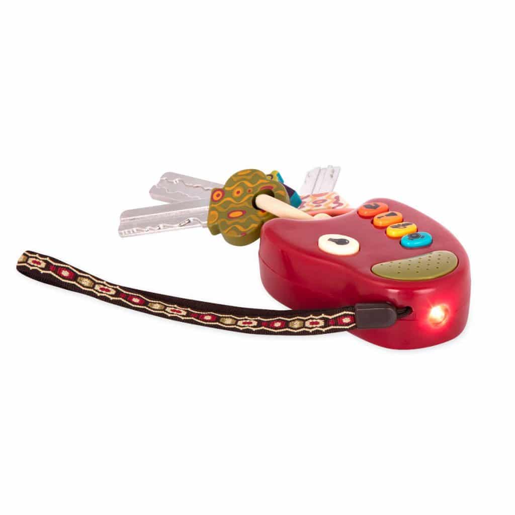 FunKeys - Red | Toy Car Keys with Lights & Sounds | B. toys