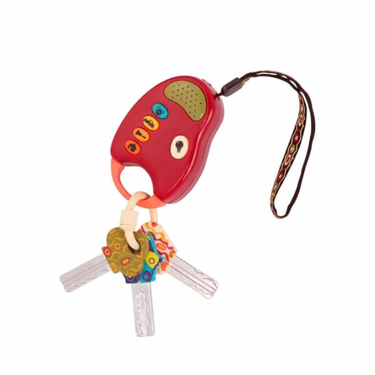 FunKeys - Red | Toy Car Keys with Lights & Sounds | B. toys