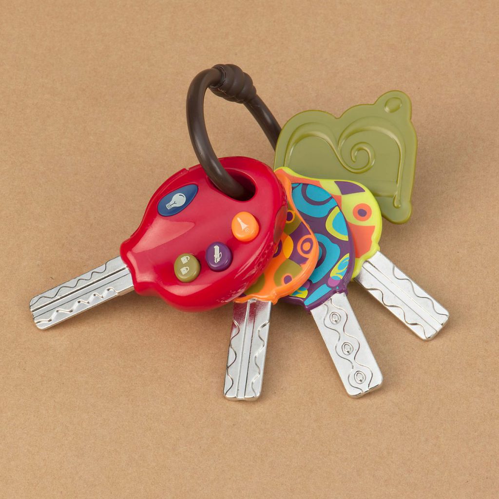 LucKeys - Red | Toy Car Keys with Lights & Sounds | B. toys