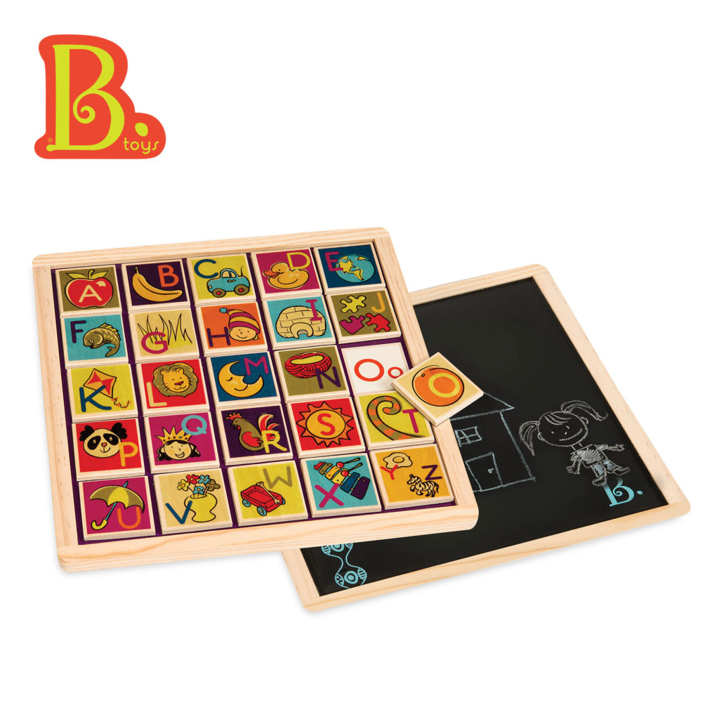 Magnetic Alphabetic | Alphabet Puzzle & Chalkboard | B. toys