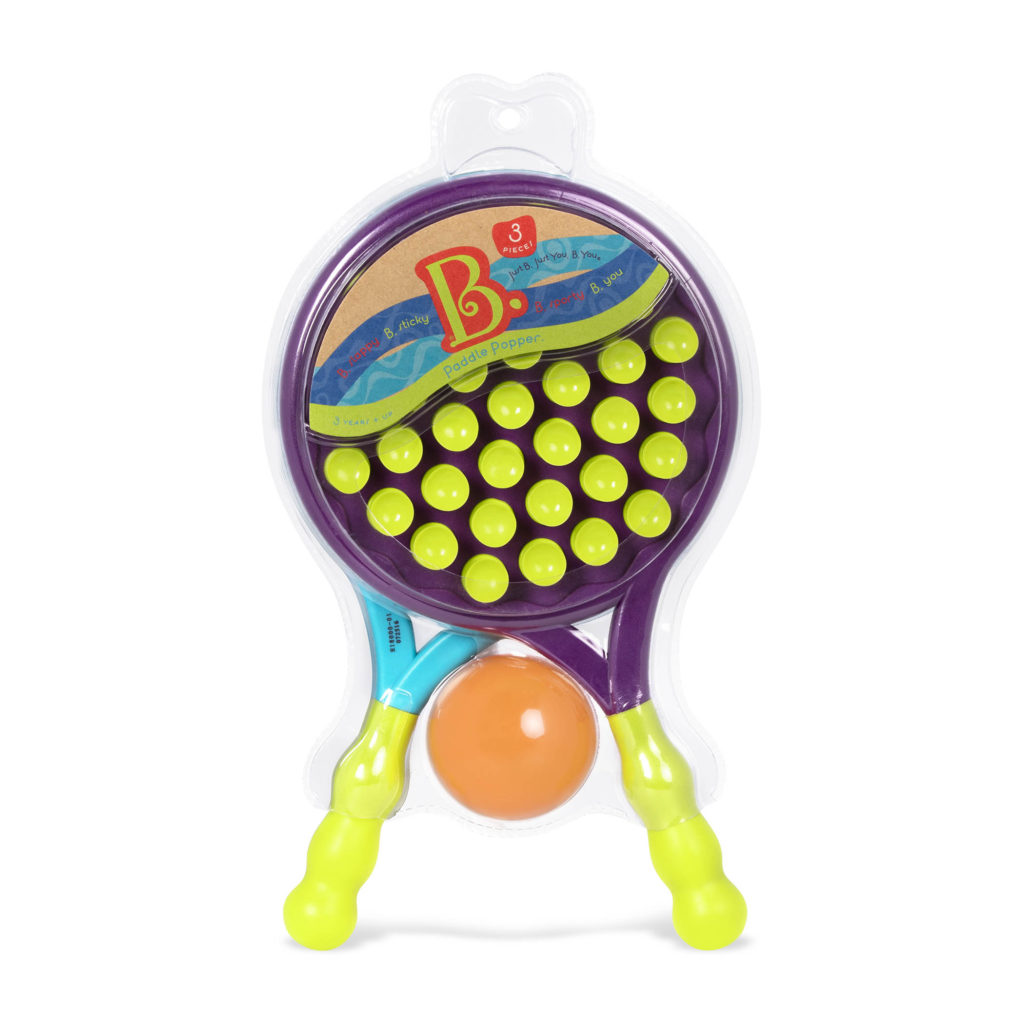 Paddle Popper - Blue & Purple | Paddle Game Set | B. toys