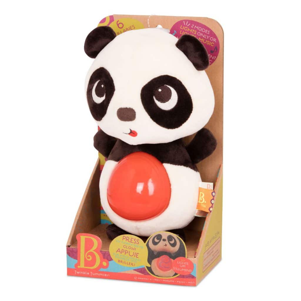 Twinkle Tummies - Panda | Musical Plush Toy | B. toys