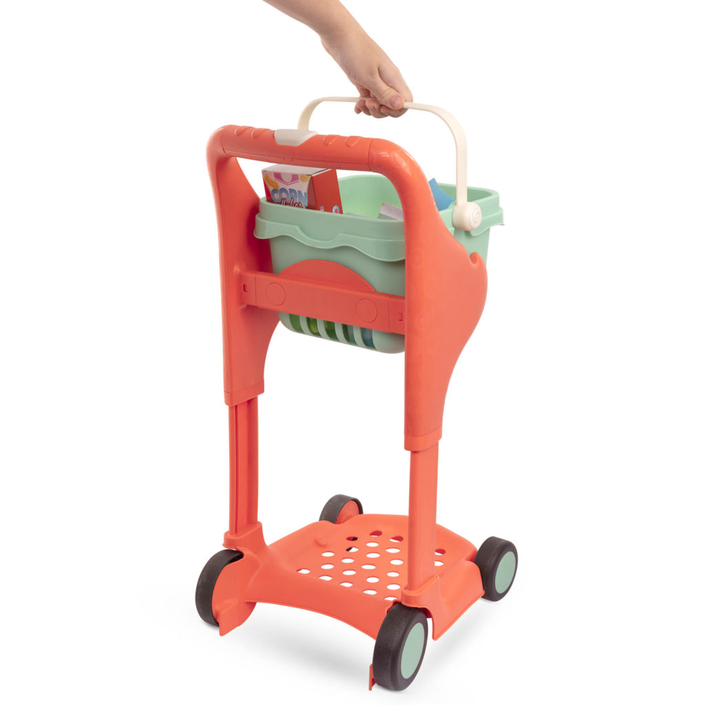 Shop & Glow Toy Cart - Orange | Musical Shopping Cart | B. toys