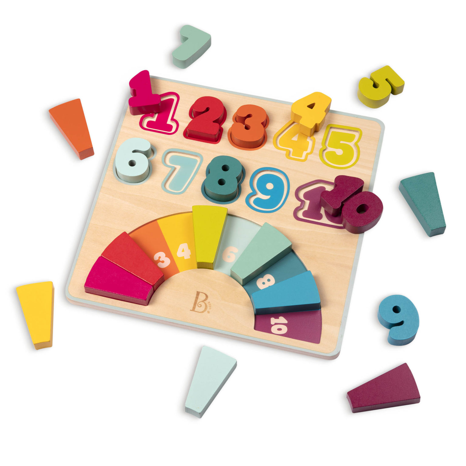 Counting Rainbows | Wooden Number Puzzle | B. toys