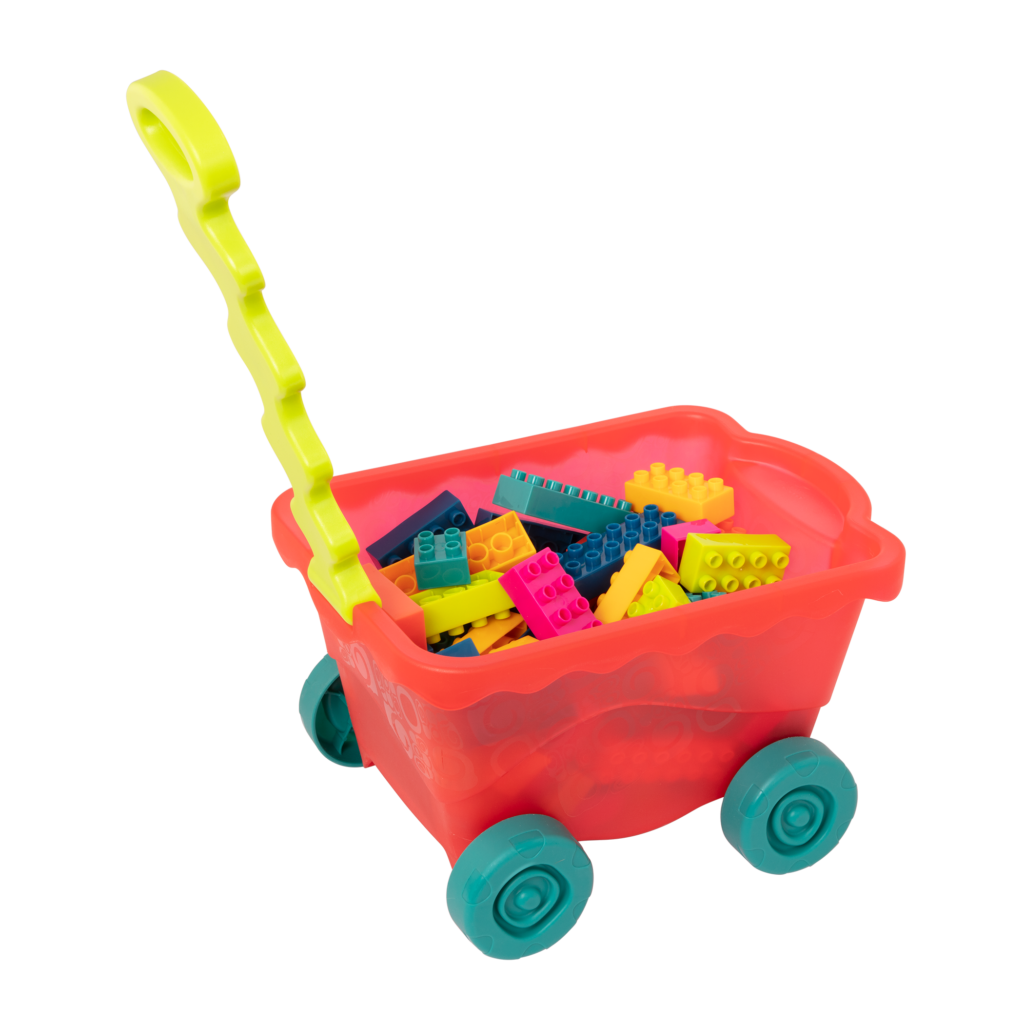 Little BlocWagon | 54 Building Blocks & Wagon | B. toys