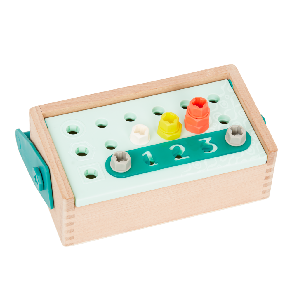 Fix ‘n’ Play Kit | 25-Piece Wooden Tool Box | B. toys