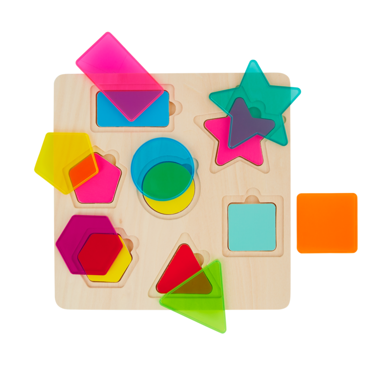 Rainbow Stack 'n' Sort | Shape Sorting Puzzle | B. toys
