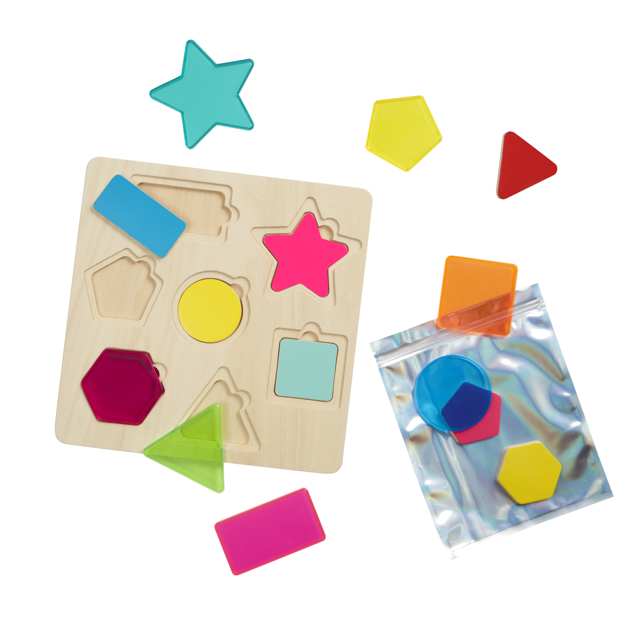 Rainbow Stack 'n' Sort | Shape Sorting Puzzle | B. toys