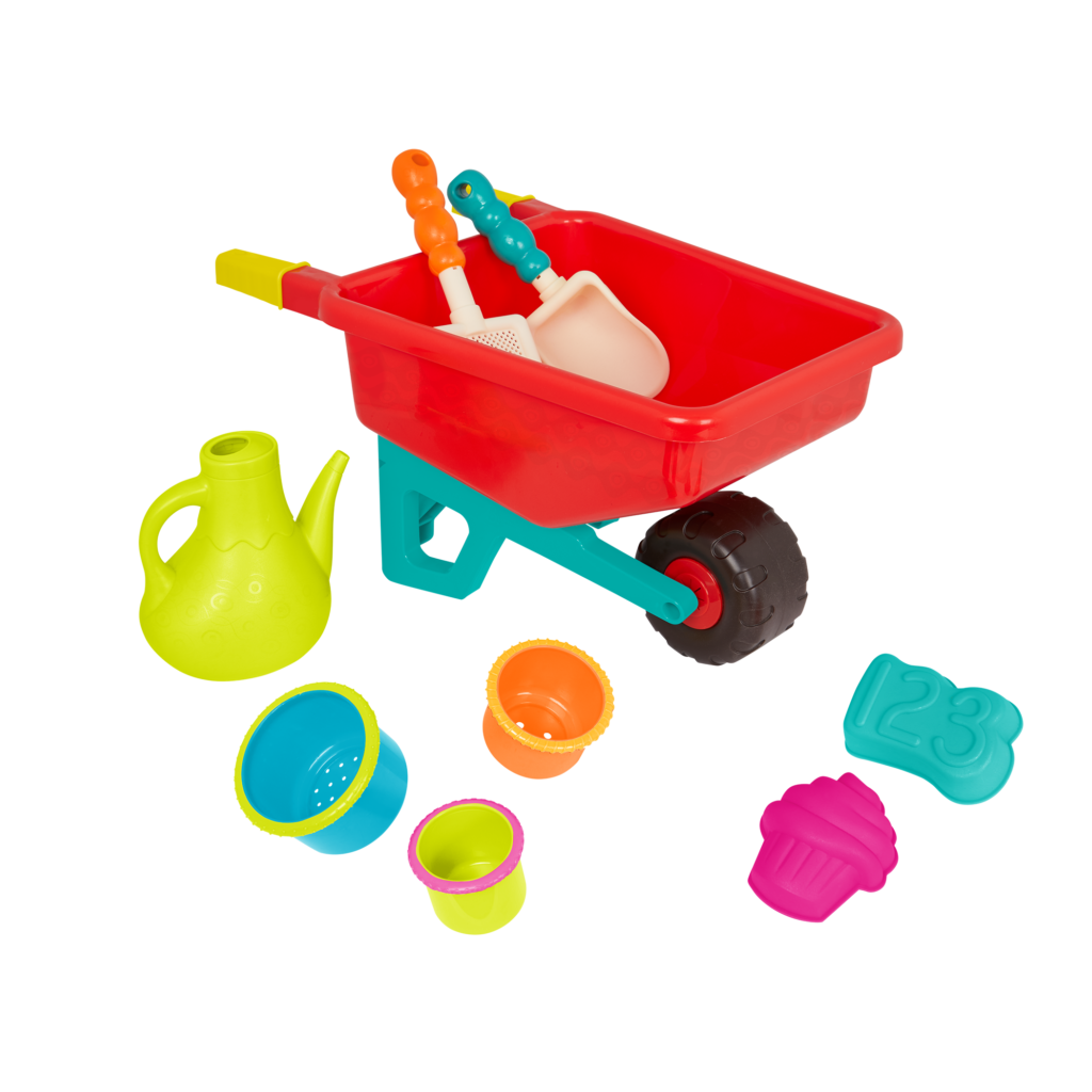 Wheelbarrow Wonders | Wheelbarrow & Sand Toys | B. toys