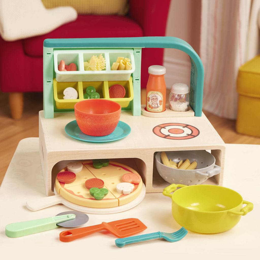 Mini Chef - Pizza-n-Pasta Playset | Play Food Set | B. toys