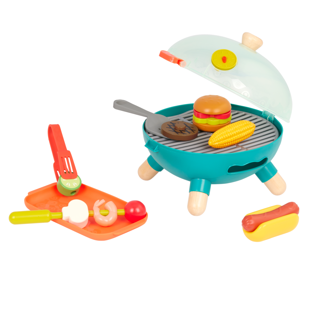Mini Chef - BBQ Grill Playset | Toy Grill & Play Food | B. toys