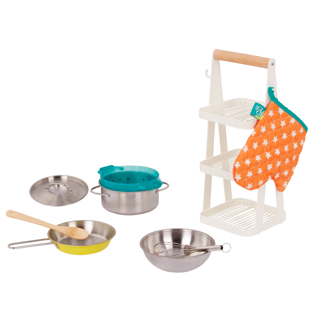 Mini Chef - Pot & Pan Playset | Play Kitchen Accessories | B. toys