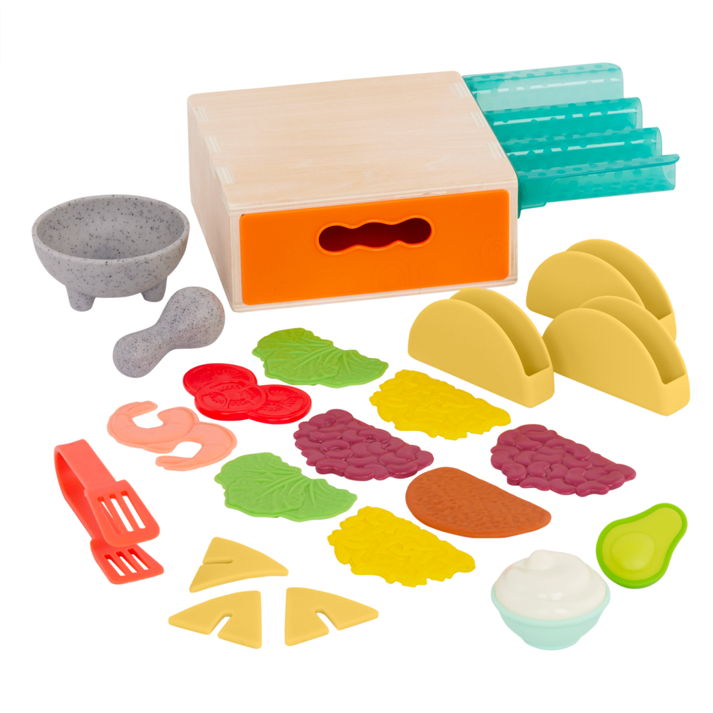 Mini Chef - Tiny Taco Playset | Play Food Set | B. toys