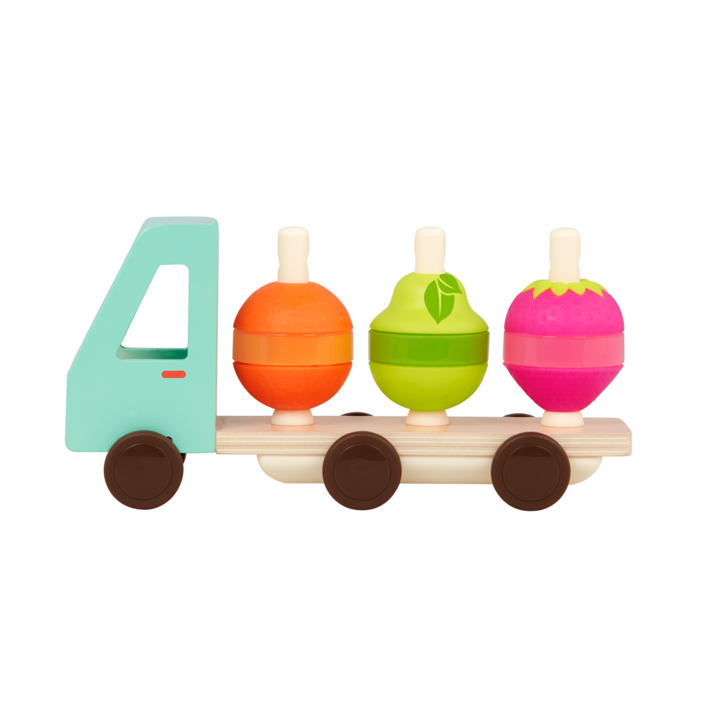 Stack & Roll Fruit Truck | Stacking Toy | B. toys