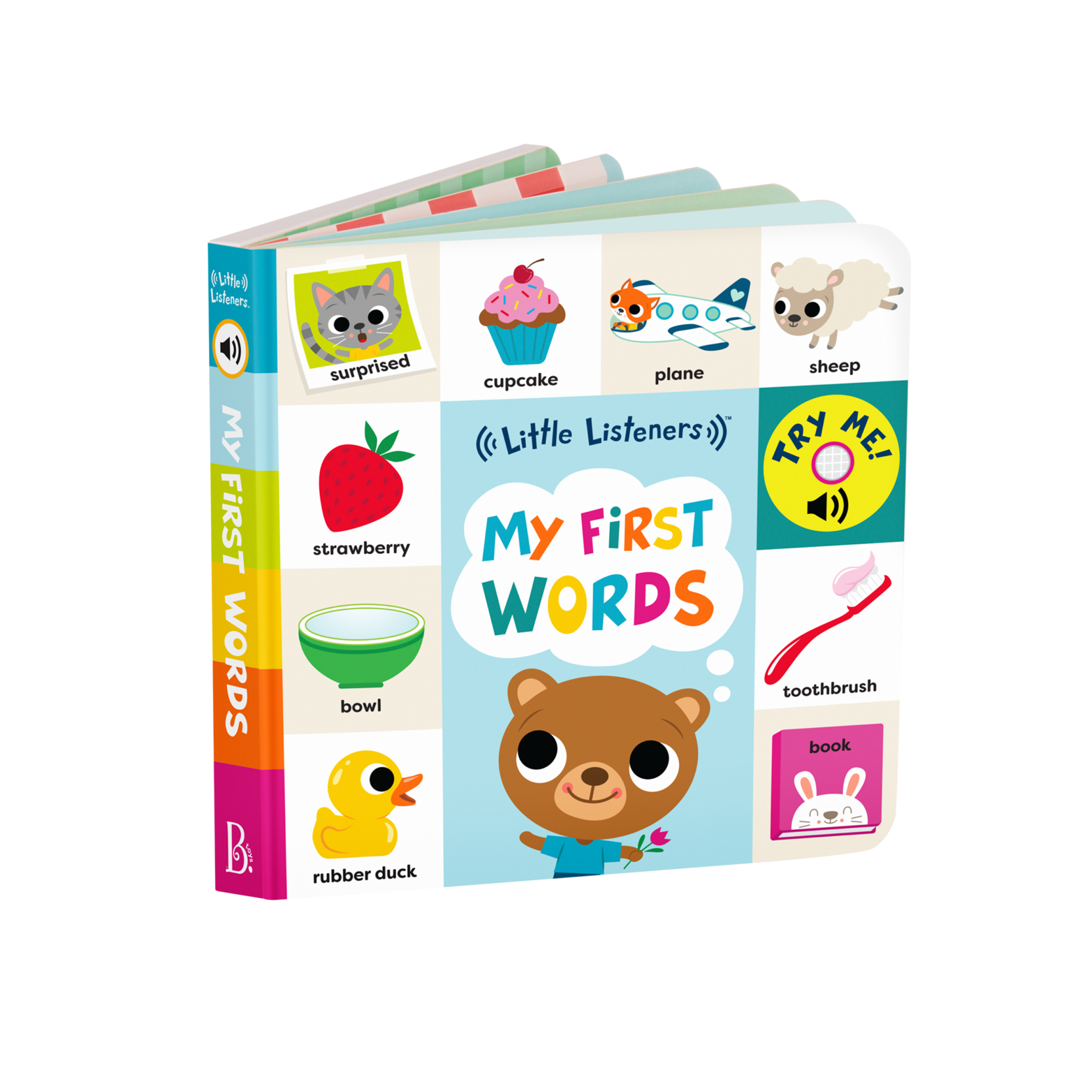 Little Listeners: My First Words | Interactive Audio Board Book | B. toys