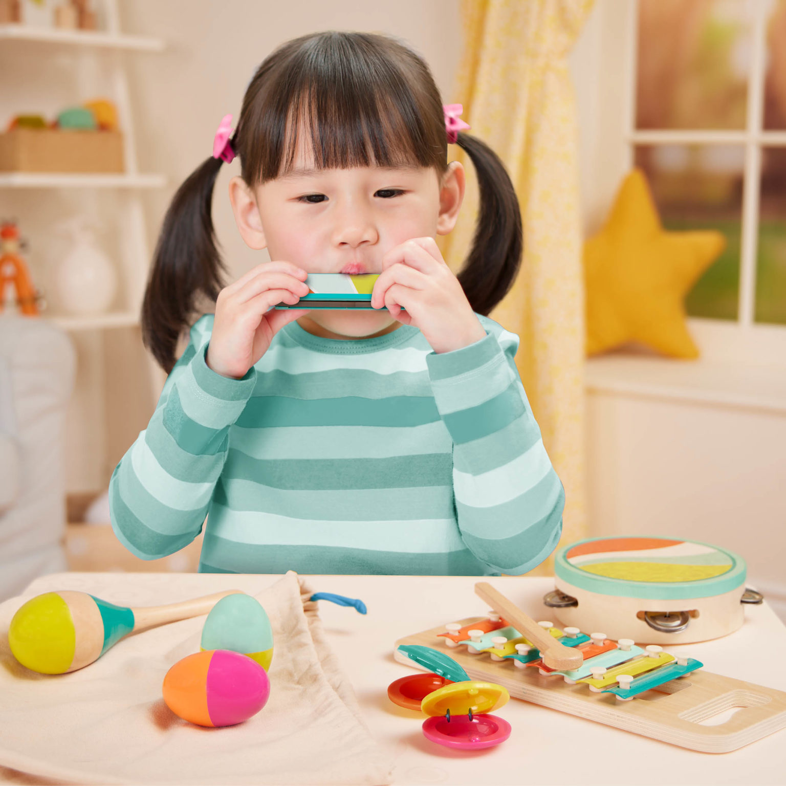 Make a Melody | Wooden Musical Instrument Set | B. toys