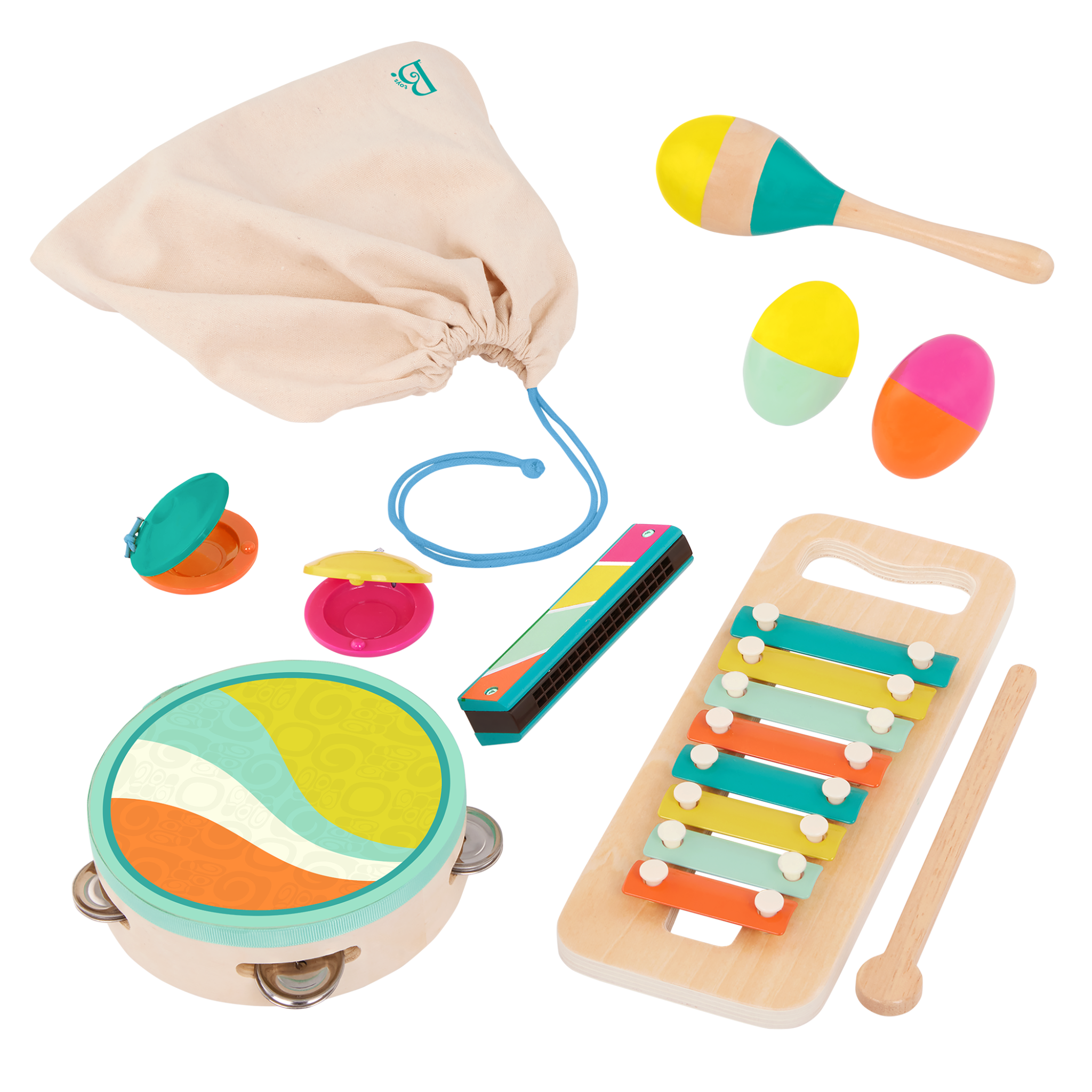 Make a Melody | Wooden Musical Instrument Set | B. toys
