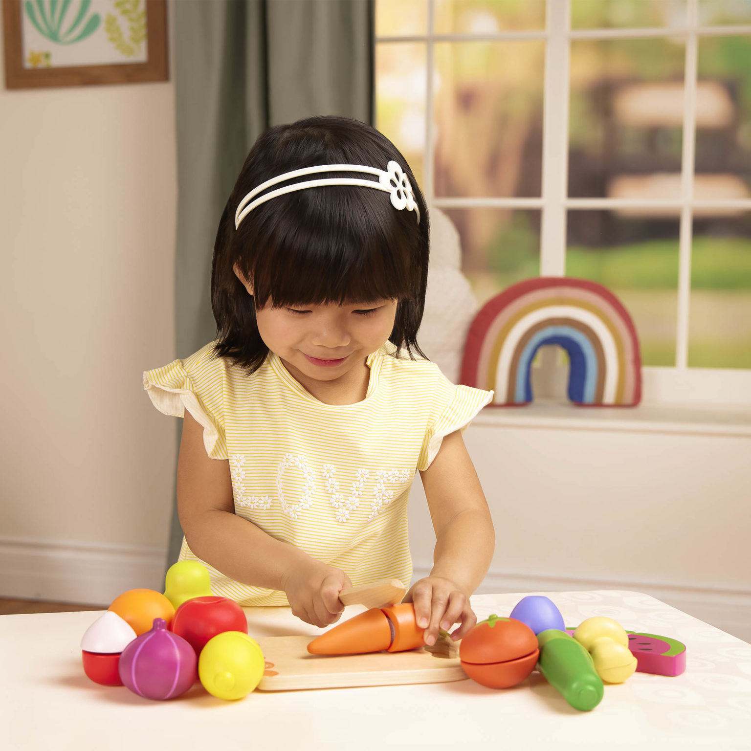 Chop 'n' Play - Fruits & Veggies | Wooden Toy Food | B. toys