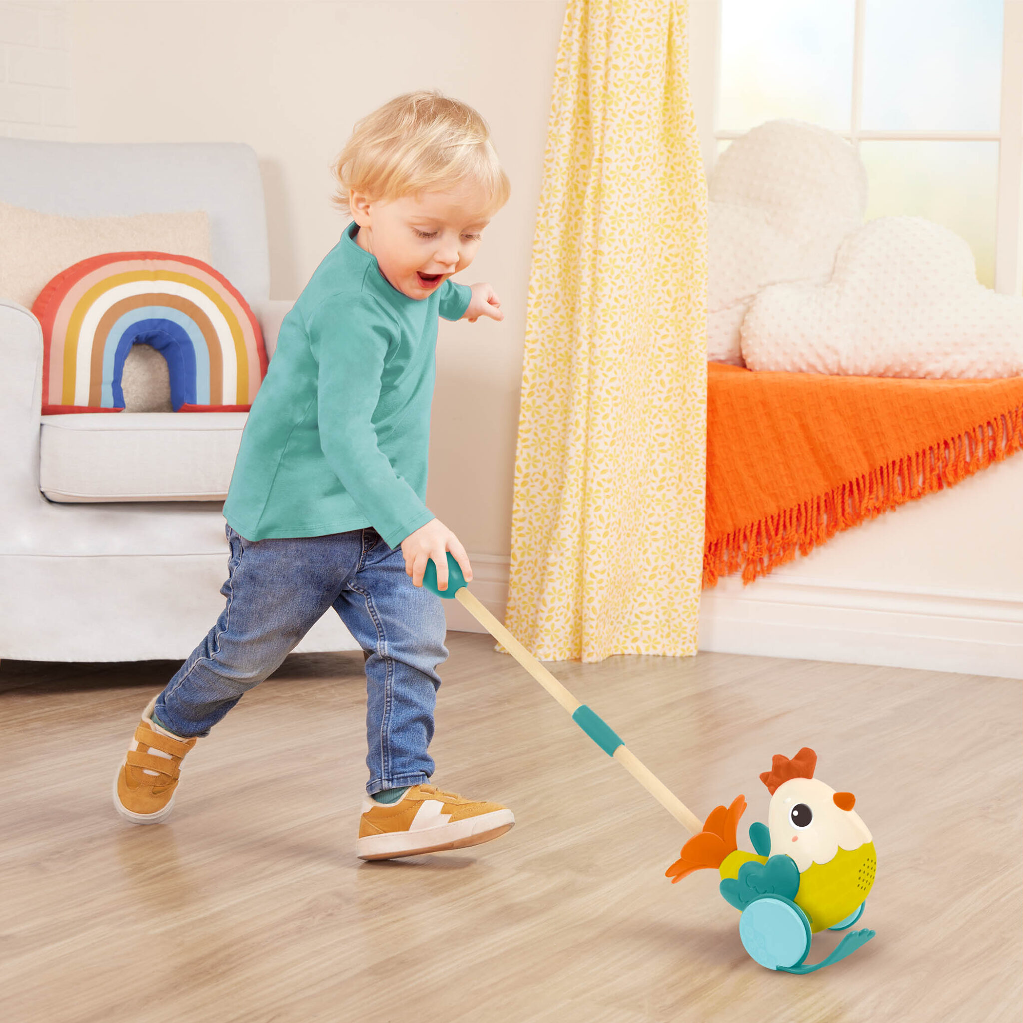 Chick-n-Chase | Animal Push Toy | B. toys