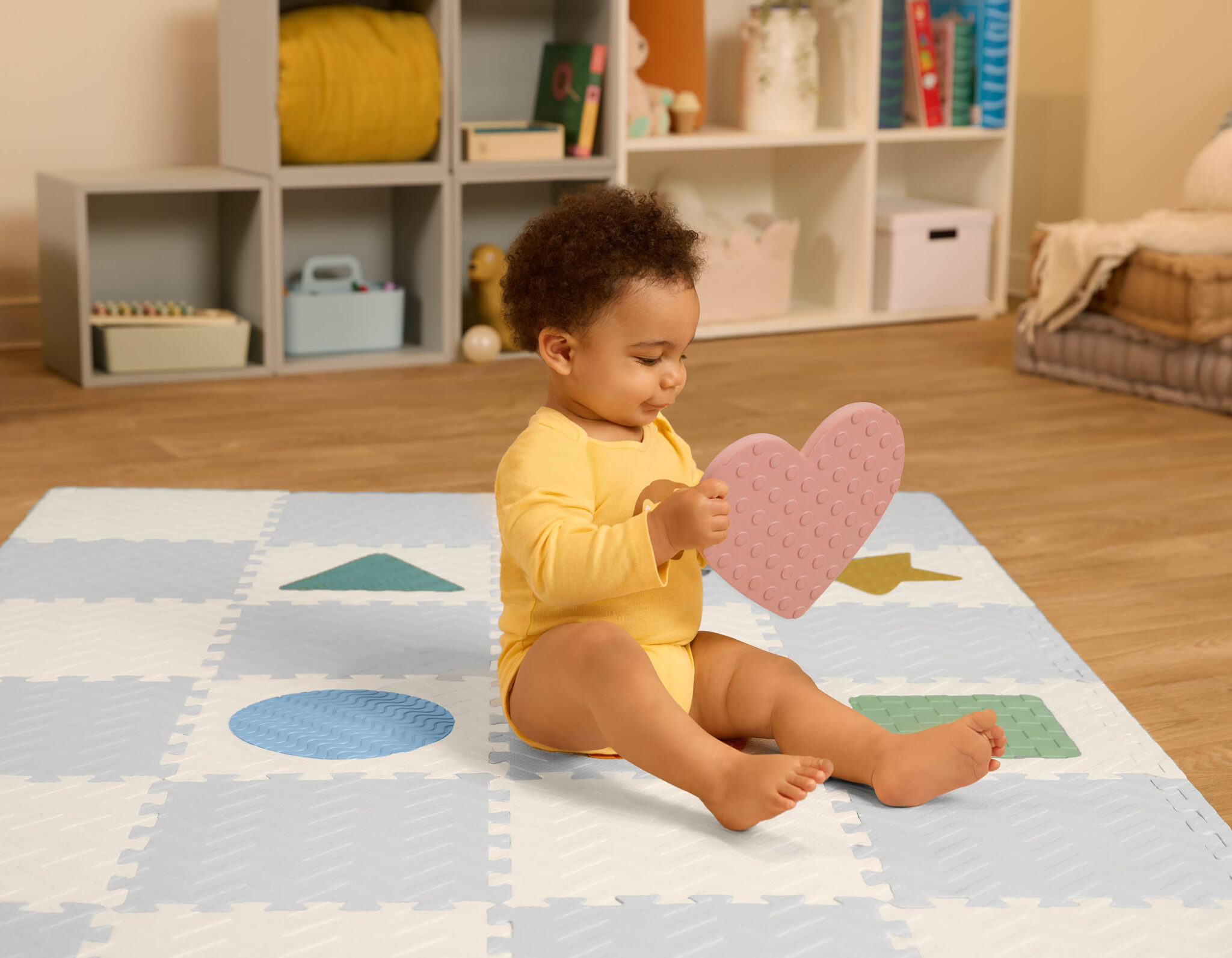 WonderFloor Play Mat | Sensory Foam Tiles | B. toys