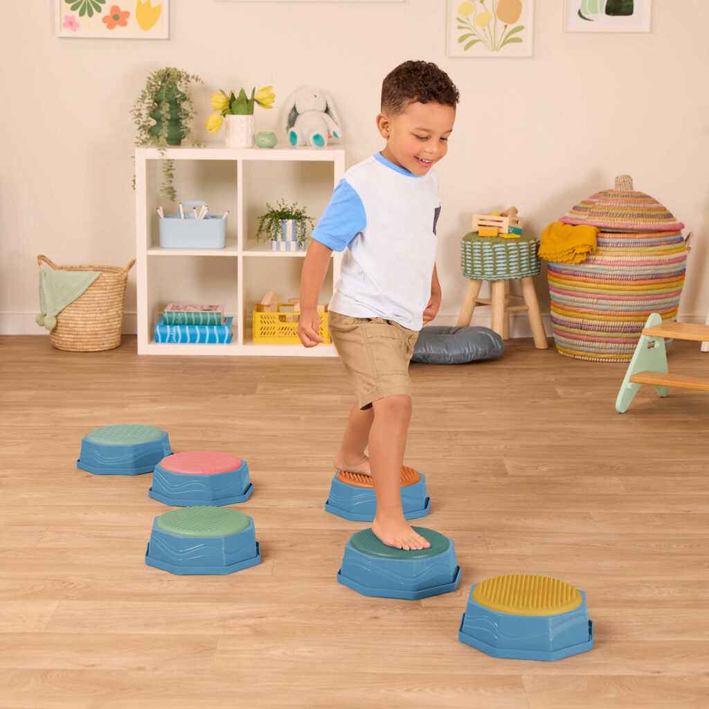 Balance & Hop Stepping Stones | Sensory Step Stones | B. toys