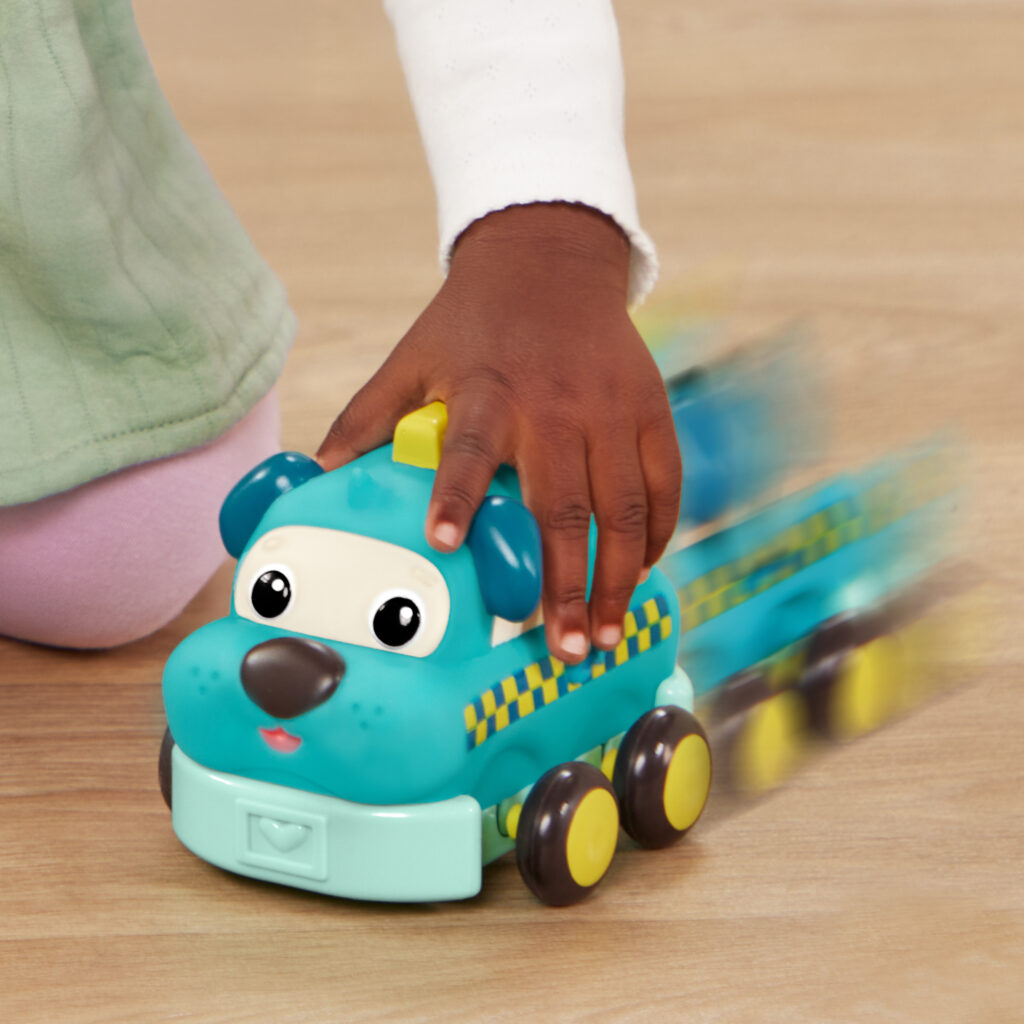 Wheel-y Squad | 4 Pull-Back Toy Vehicles | B. toys