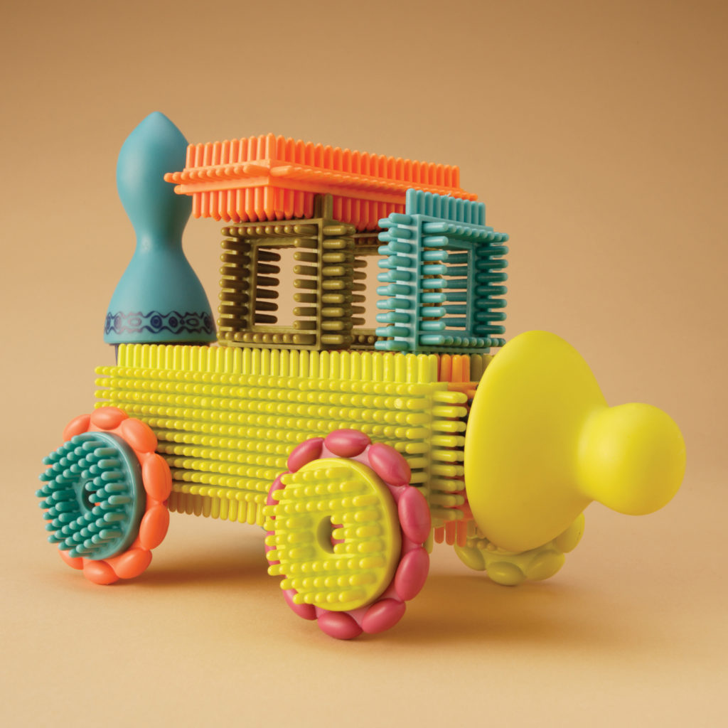 Bristle Block - Stackadoos | 68 Building Blocks | B. toys